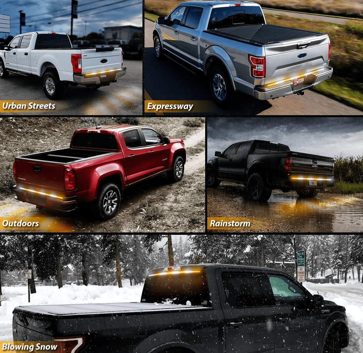 50" Generation III Chaser Warning Strip for Back Window / Under Tailga ...