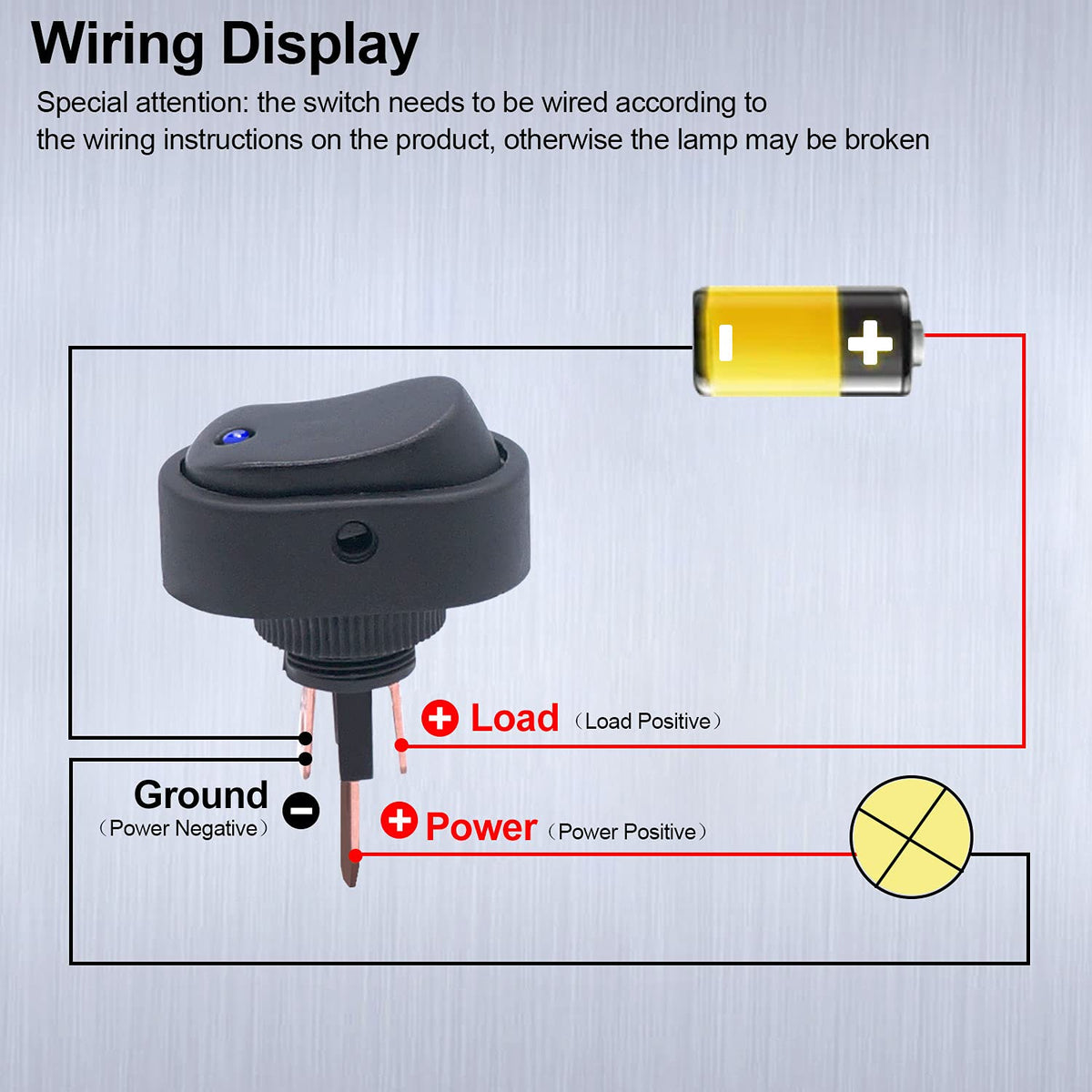 12V Rocker Switch 30A SPST 3 Pin On-Off Rocker Toggle Switch – Chaser ...