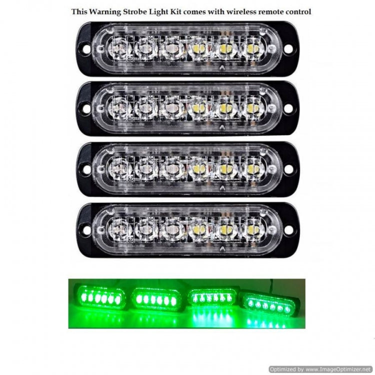 Super Slim LED Green Warning Strobe Grille Light Kit – Chaser Warning Light
